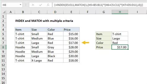Rumus Excel Index Dan Match Dengan Beberapa Kriteria