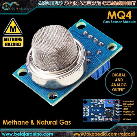 Jual Sensor MQ 4 MQ4 Methanes Gas Metana CNG Sensor Module Arduino Shopee Indonesia