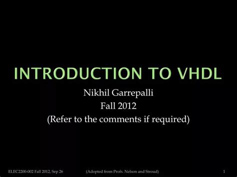 PPT Introduction To VHDL PowerPoint Presentation Free Download ID 2392833