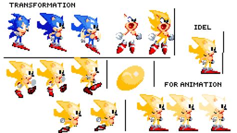 Pixilart Super Sonic Sprites By RafaStudios2025