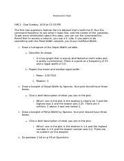 Homework Docx Homework Stats HW Due Sunday At PM The First Two Questions