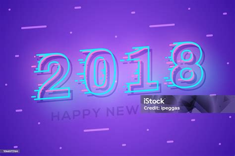 벡터 모션 효과 함께 2018 텍스트 디자인입니다 프레 젠 테이 션 전단지 캘린더 전단지 엽서 및 포스터에 대 한 벡터 일러스트