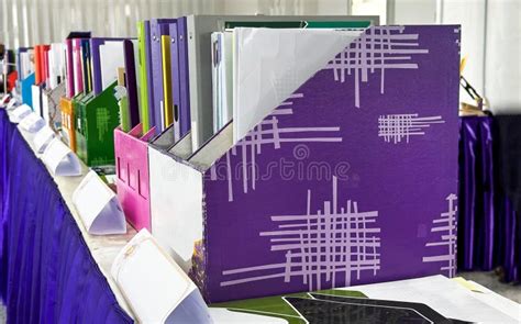Close Up File Folder Containing Files And Documents In Office Of
