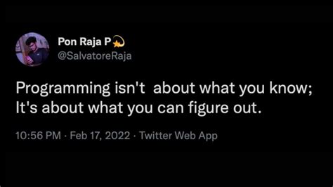 Raja P On Linkedin Programmers Skillset Coding Freshers Developer Problemsolving