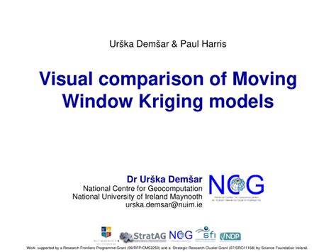 Ppt Visual Comparison Of Moving Window Kriging Models Dr Urka Demar