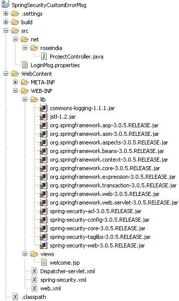 Spring Security Custom Error Message