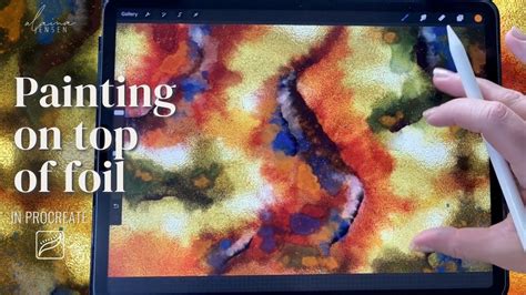 Create Abstract Artwork On Top Of A Foil Texture In Procreate Step By