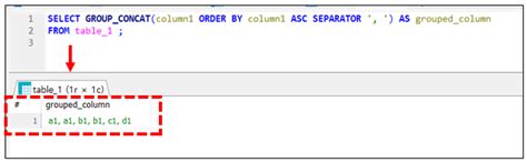 mariadb 필드 값 그룹화와 문자열 결합 group concat 함수