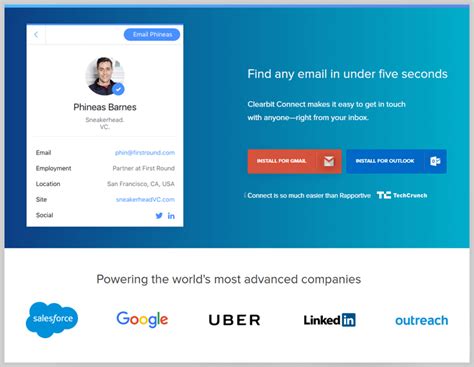 Clearbit Connect Reviews Pricing And Features 2022 Formget