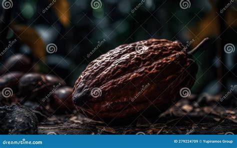 Dark Chocolate Pecan Dessert A Gourmet Autumn Refreshment On Table