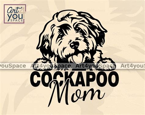Cockapoo Dog Svg Cricut Cute Puppy Clipart Download Png Etsy Uk