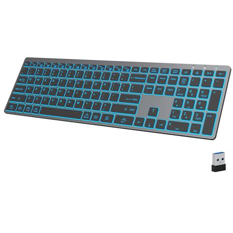 Super Slim Wireless Keyboard With Backlit Colors Phone Holder And Rechargeable Lithium Battery