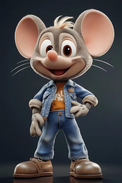 3d Cartoon Jerry Mouse Full Body Character Premium Ai Generated Image