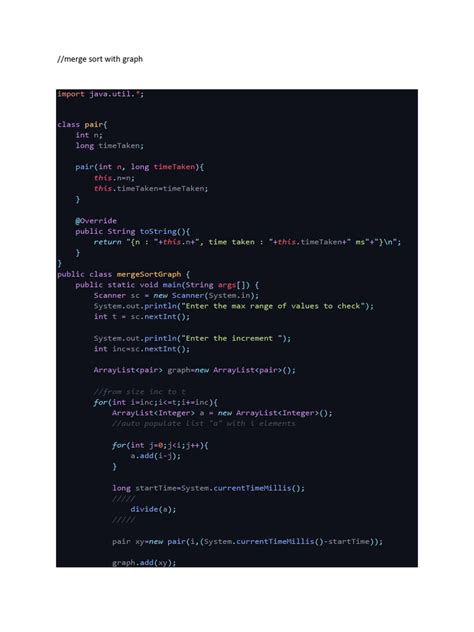 Merge Sort Graph Pdf
