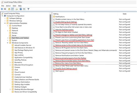 New Group Policies In Windows 11 2022 Start Menu Taskbar Winget Printing Defender And Ie