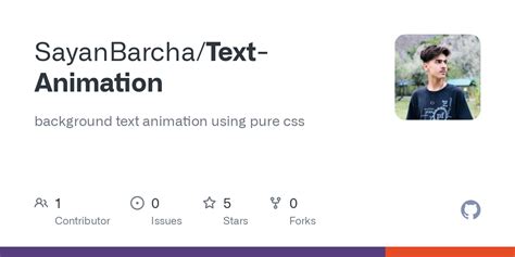 Github Sayanbarchatext Animation Background Text Animation Using