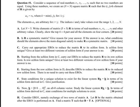 Solved Question Consider A Sequence Of Real Numbers Chegg