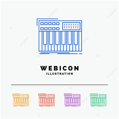 Synthesizer Keyboard Vector Design Images Synth Keyboard Midi Synthesiser Synthesizer 5 Color