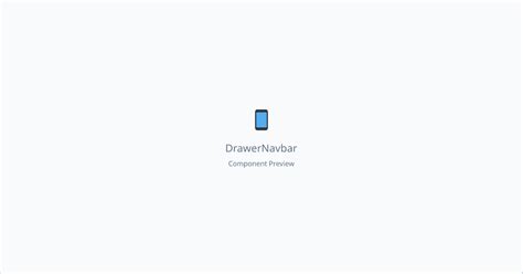 Drawer Navbar Free React Tailwind Component