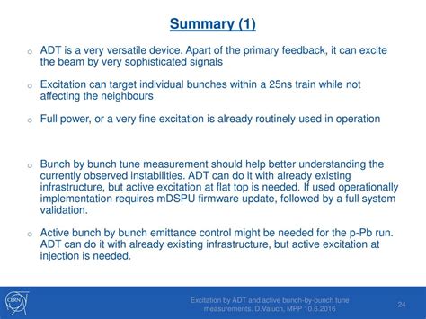 Excitation By Adt And Active Bunch By Bunch Tune Measurements Ppt Download