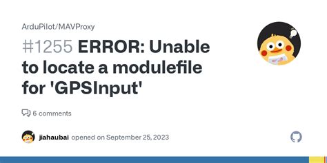 Error Unable To Locate A Modulefile For Gpsinput · Issue 1255