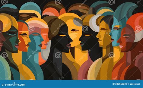 Shadowed Unity Embracing The Forgotten Faces Of Society AI Generated Digital Art Stock Photo