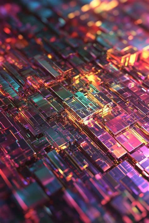 Holographic Blocks With Interference Stock Illustration Illustration