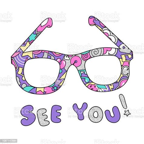 다채로운 밝은 유행 예술 안경입니다 아이 옷 섬유 및 직물에 대 한 배경입니다 0명에 대한 스톡 벡터 아트 및 기타 이미지 0명 디자인 만화 Istock