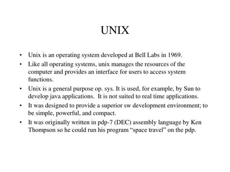 PPT UNIX PowerPoint Presentation Free Download ID 186251
