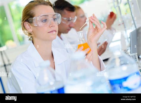 Chemist With Goggles Stock Photo Alamy