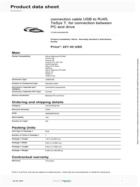Schneider Electric Tesys T Motor Management System Tcsmcnam3m002p