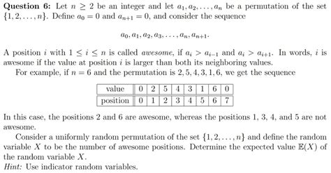 solved question 6 let n 2 2 be an integer and let