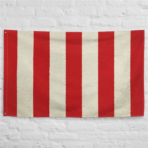 Red And White Horizontal Striped Flag