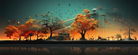 Conceptual Flat Design Side View Evolution Of Technology Theme 3d