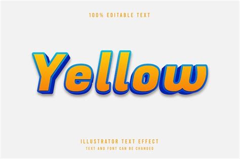 Premium Vector Yellow Text Effect