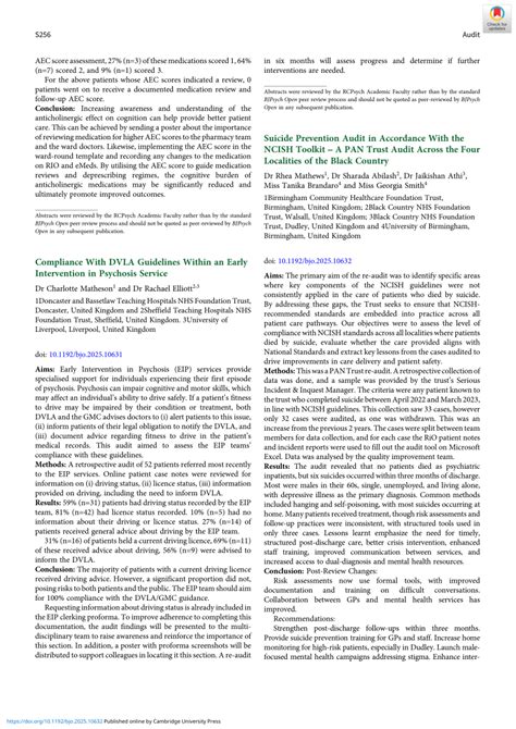 Pdf Suicide Prevention Audit In Accordance With The Ncish Toolkit A