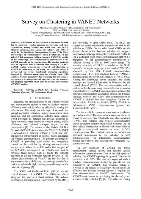 pdf survey on clustering in vanet networks