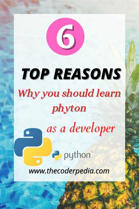 Top 6 Reasons Why You Should Learn Python Learn Web Development Learning Web Development