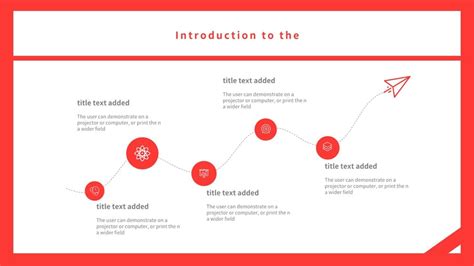 Red Frame With Line Graph And Red Arrow Process Diagram Google Slide Theme And Powerpoint