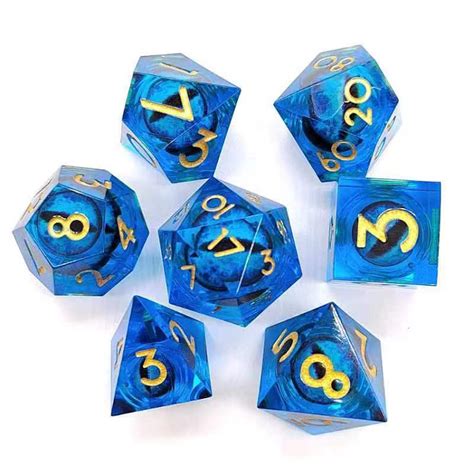 Blue Liquid Core Sharp Edge Resin Dice Album On Imgur