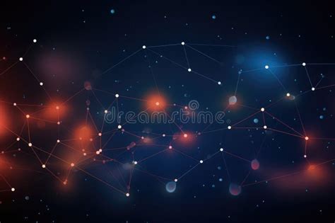 Abstract Technology Background With Connecting Dots And Lines 3d Rendering Abstract Technology