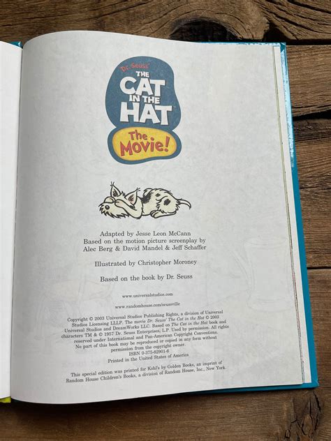 Dr Seuss The Cat In The Hat The Movie Christopher Etsy