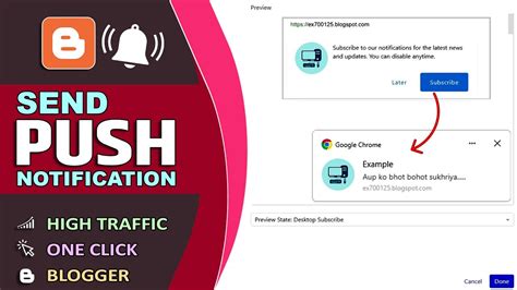 How To Send Push Notification For Blogger Website Subscribers Blogger