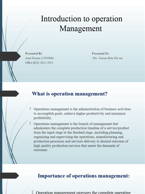 Introduction To Operation Management Pdf