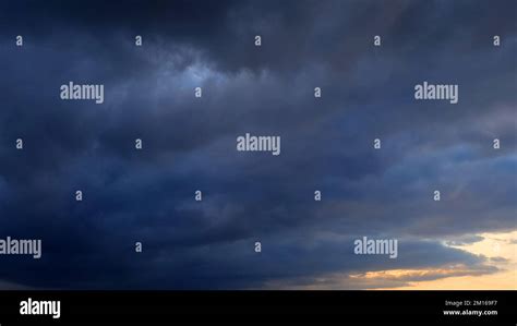 Massive Dark Rain Storm Clouds Backdrop For Weather Forecast Abstract