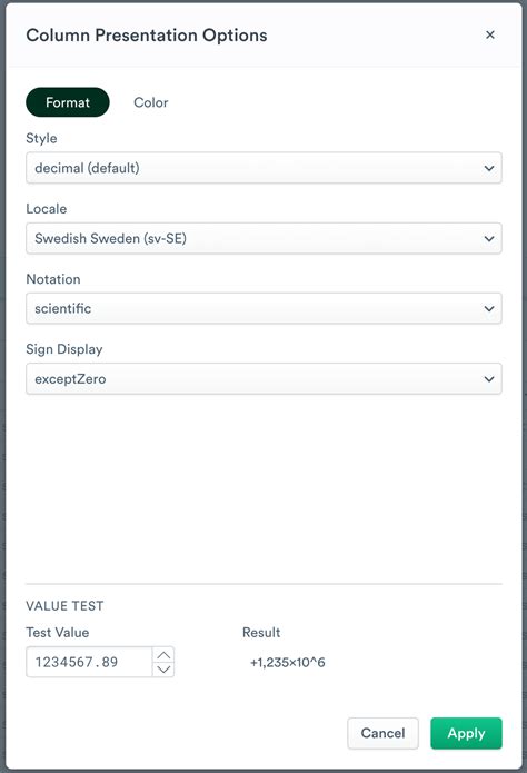 Conditional Formatting Reference Observability Cloud Documentation
