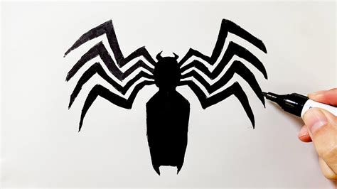 Venom Spiderman Symbol Drawing Spider Man 2 Venoms Fierce New Logo