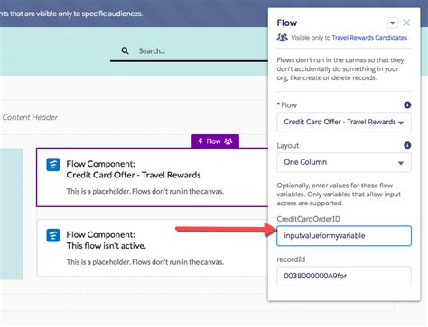 how to pass parameters to a flow in a salesforce community by