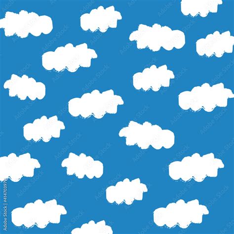Blue Sky Clouds Pattern Cloud Icon Vector Graphic Element Vector