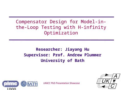 pptx univ logo compensator design for model in the loop testing with